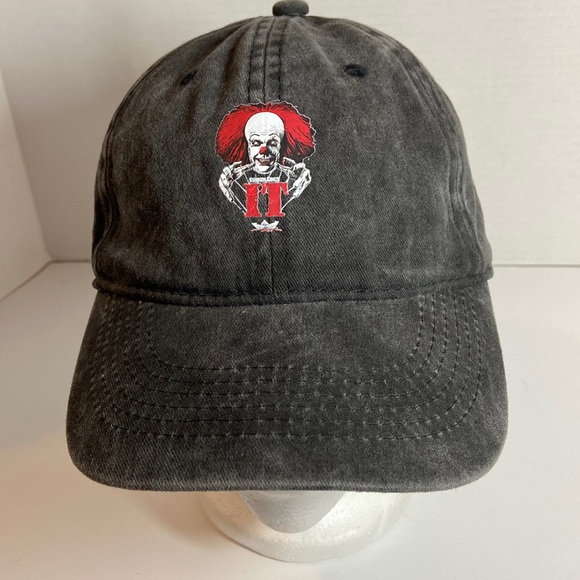 Accessories | Vintage Stephen Kings It Acid Wash Black Denim Cap | Poshmark